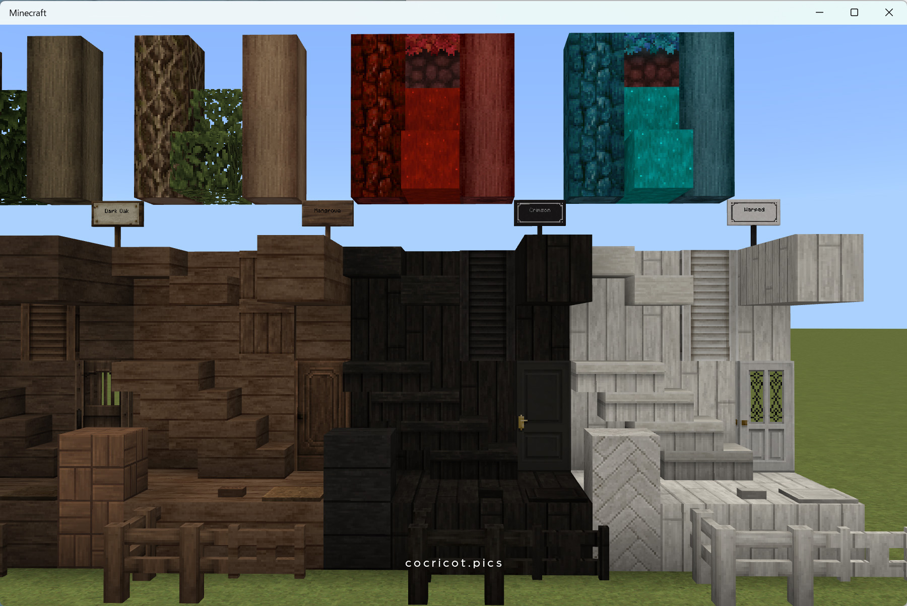 New Bedrock wood series | Blog | cocricot - Minecraft Textures & Objects