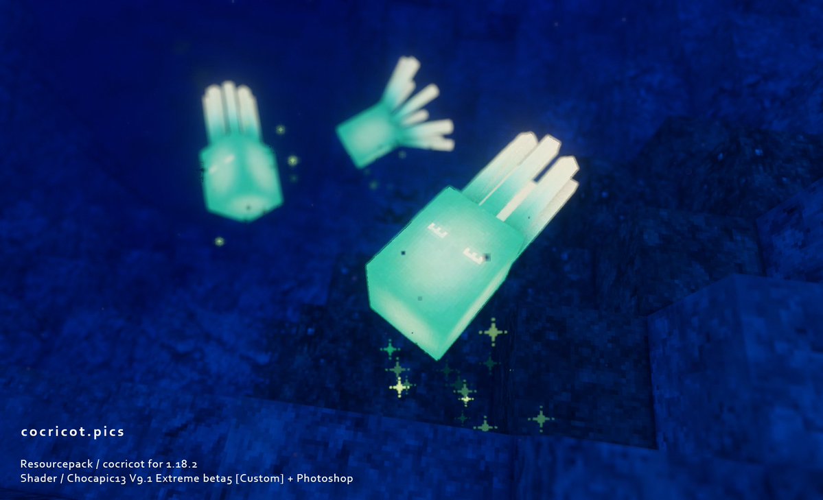 Sparkling Glow Squid | Blog | cocricot - Minecraft Textures & Objects