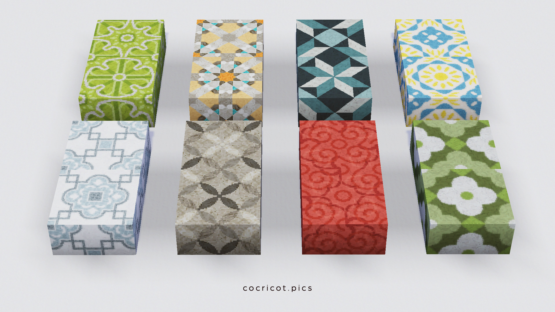 Colored glazed terra cotta | Blog | cocricot - Minecraft Textures & Objects